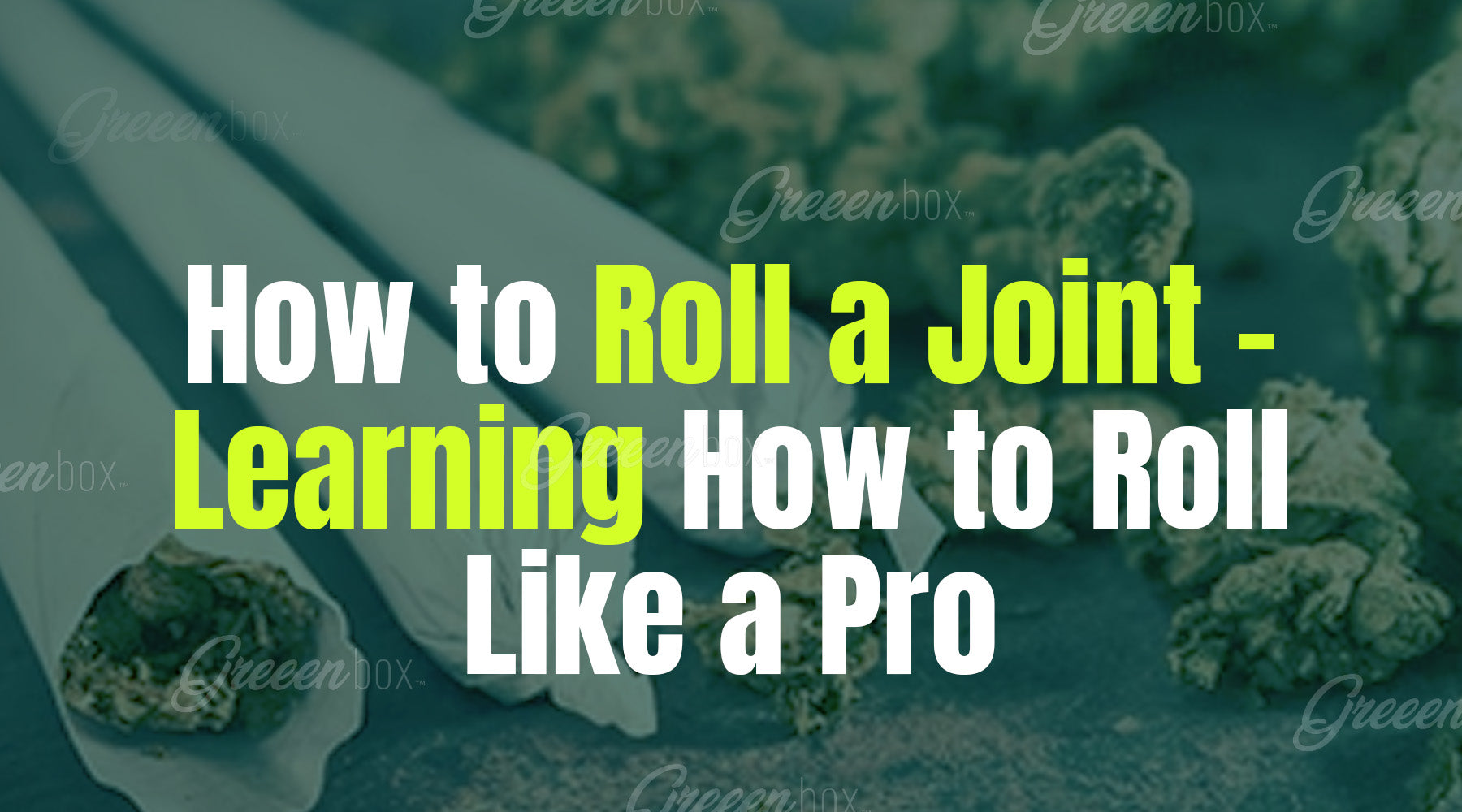 How to Roll a Joint - Learning How to Roll Like a Pro – Greeen Box