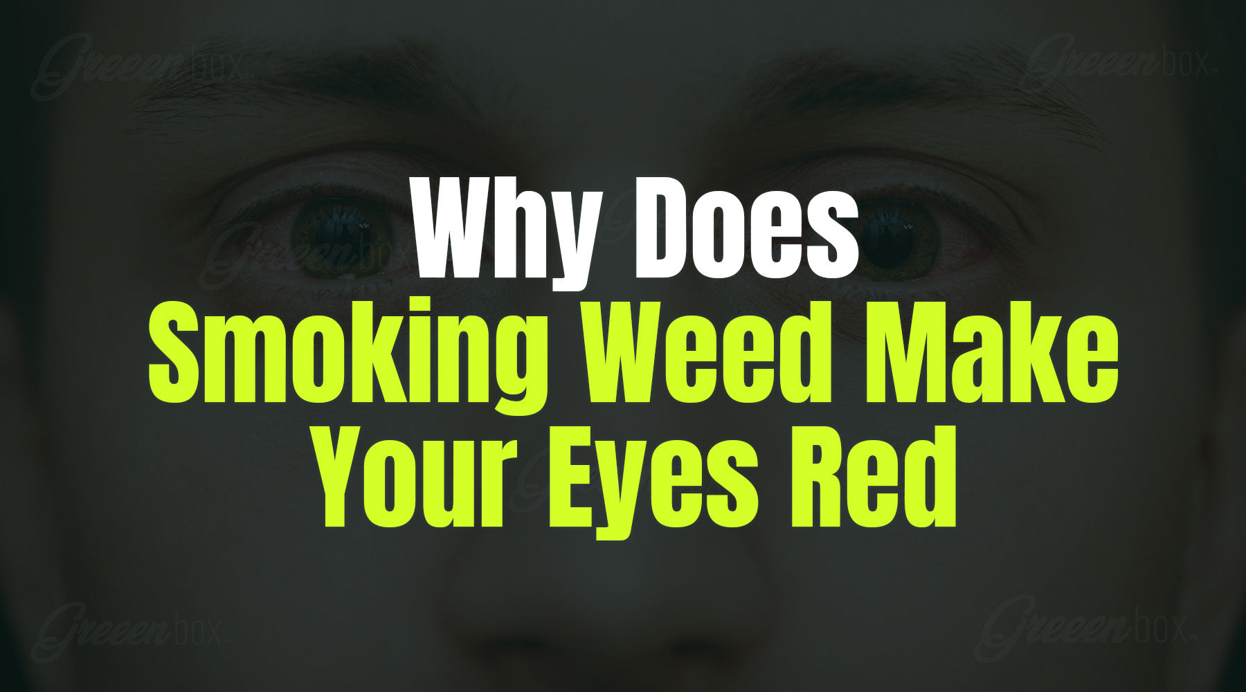 Why Does Smoking Weed Make Your Eyes Red? – Greeen Box